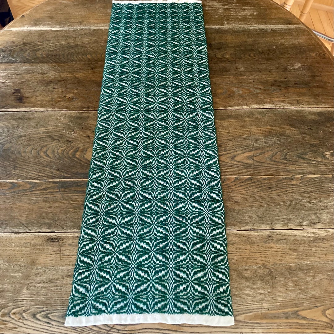 Handwoven Table Runners in Blooming Leaf Pattern - Etsy