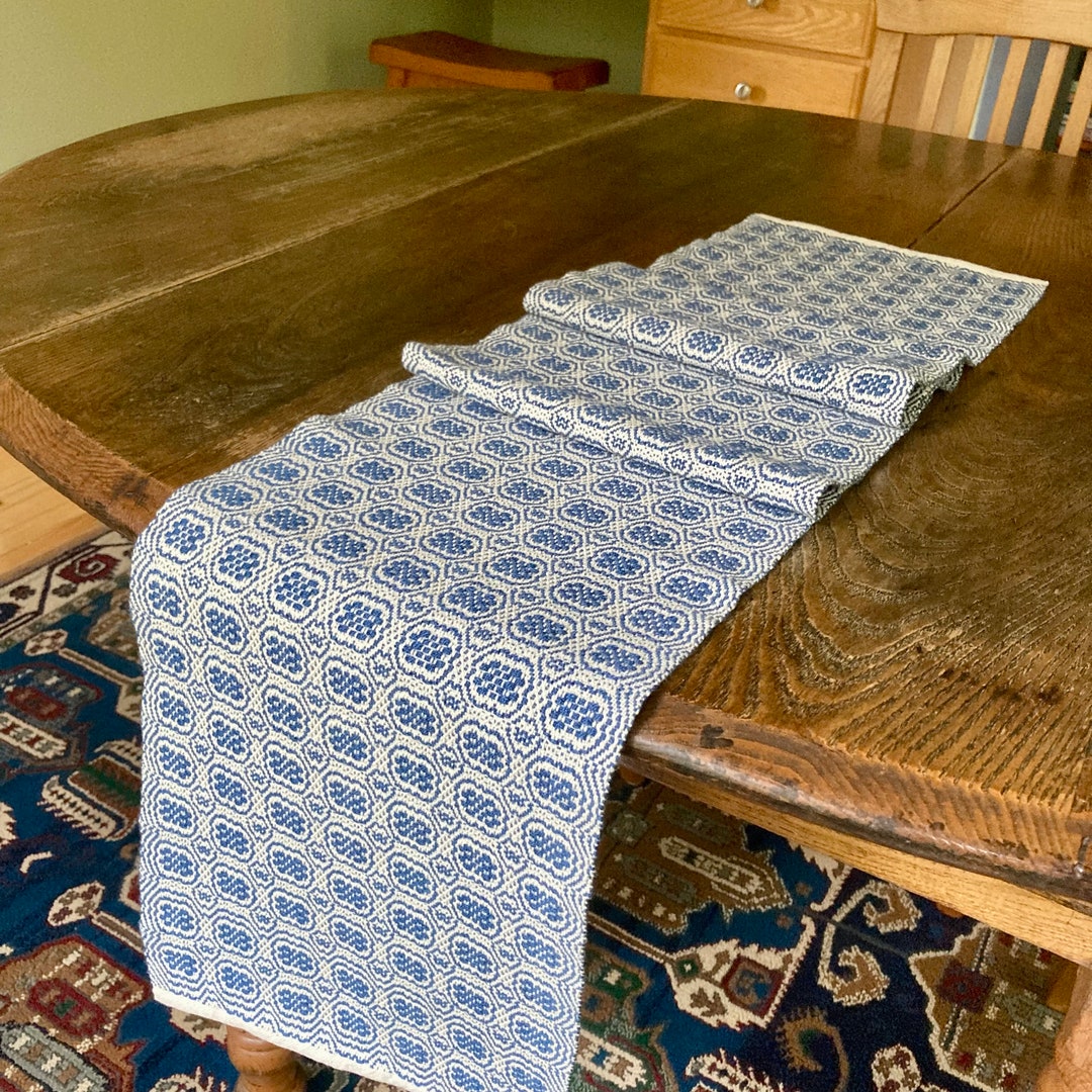 Handwoven Table Runners in Miniature Overshot - Etsy