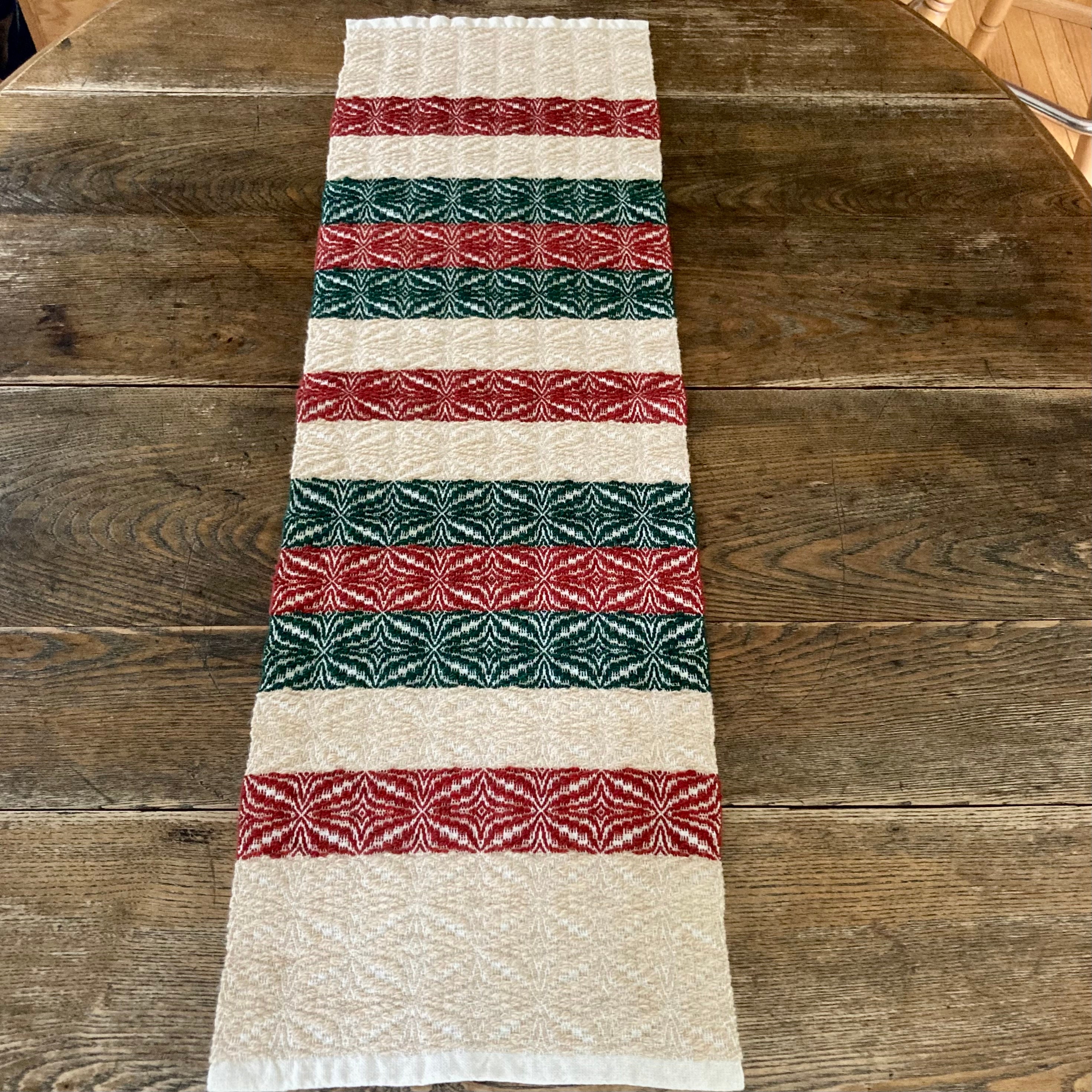 Handwoven Table Runners in Blooming Leaf Pattern - Etsy