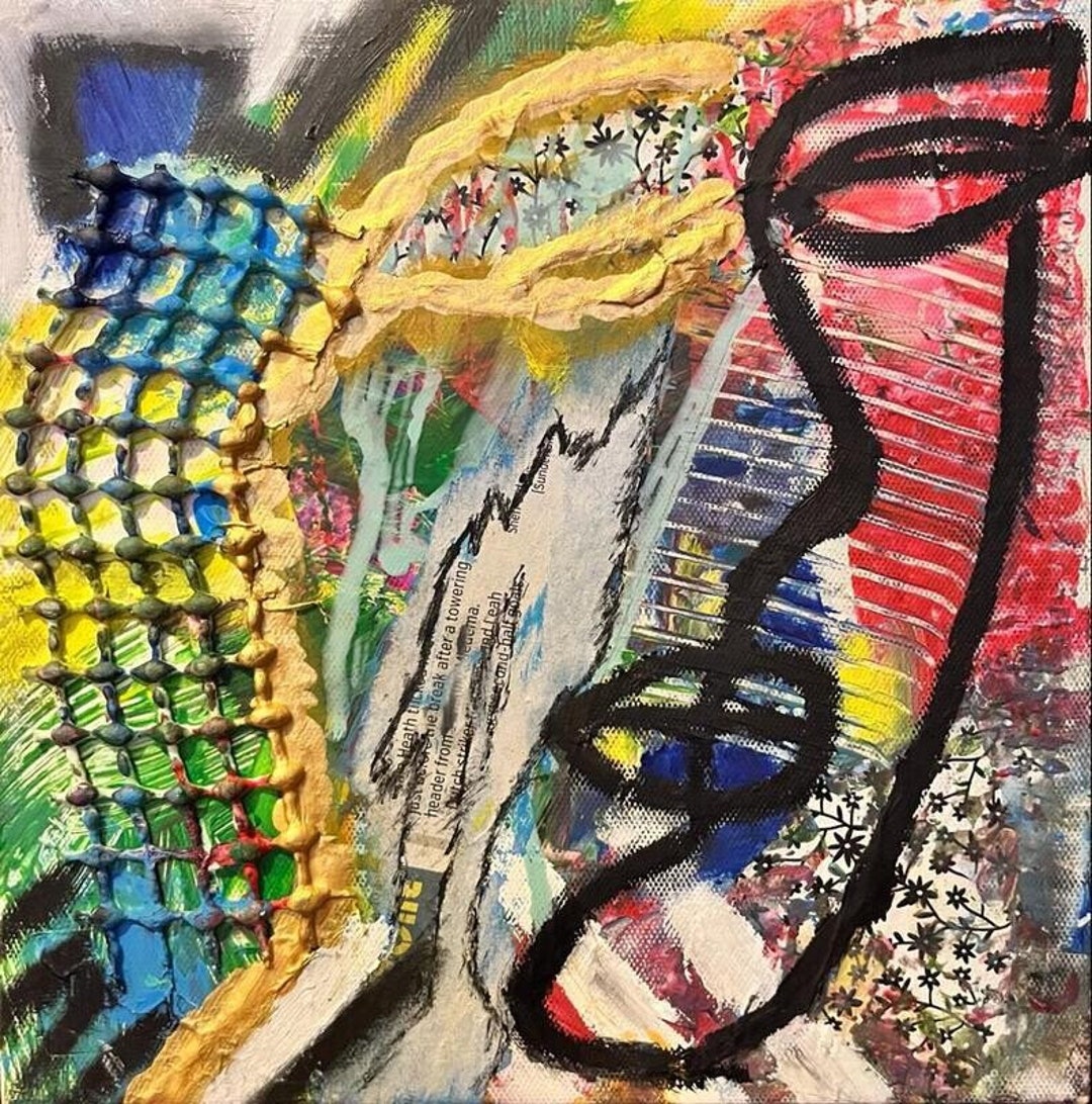 Woman Portrait Oil Painting, Colorful Face Portrait, Colorful Portrait ...