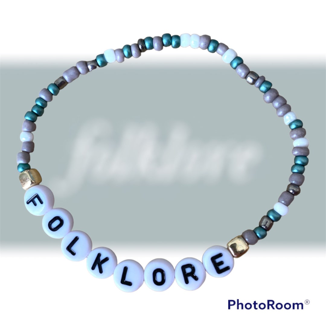 Folklore Swiftie Letter Bead Friendship Bracelet - Etsy