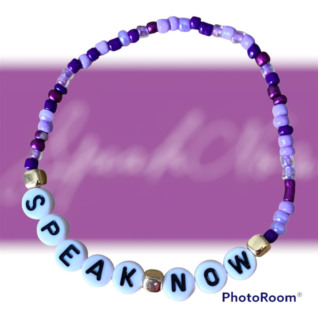 Speak Now Swiftie Letter Bead Friendship Bracelet - Etsy Hong Kong