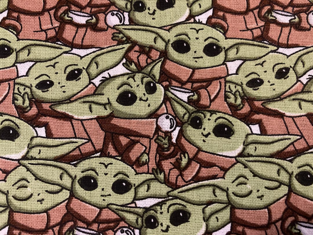 Baby Yoda Fabric Poses Cotton the Child Fabric Star Wars - Etsy