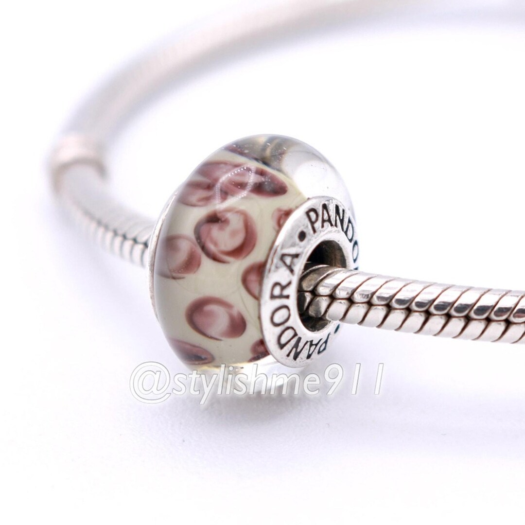 Authentic PANDORA Retired Snow Leopard Murano Charm - 790943 - Etsy
