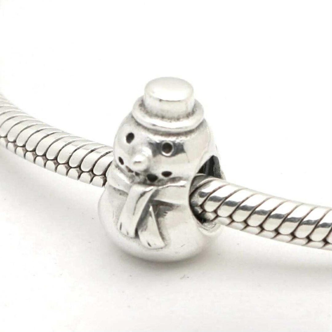 Authentic PANDORA Retired Snowman Charm - 790374 - Etsy