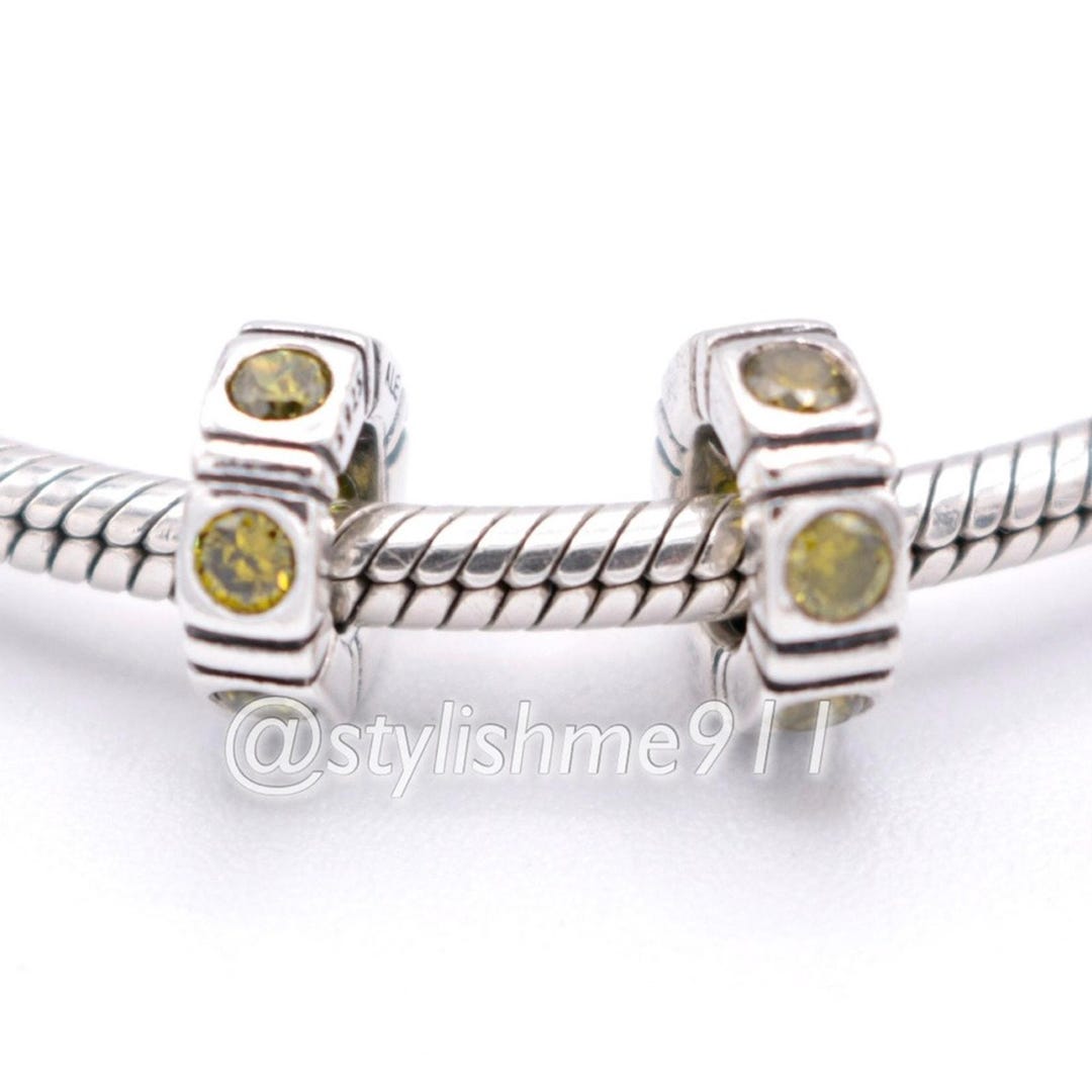 Two Authentic Pandora Trinity Green CZ Spacers - 790368GCZ - Etsy