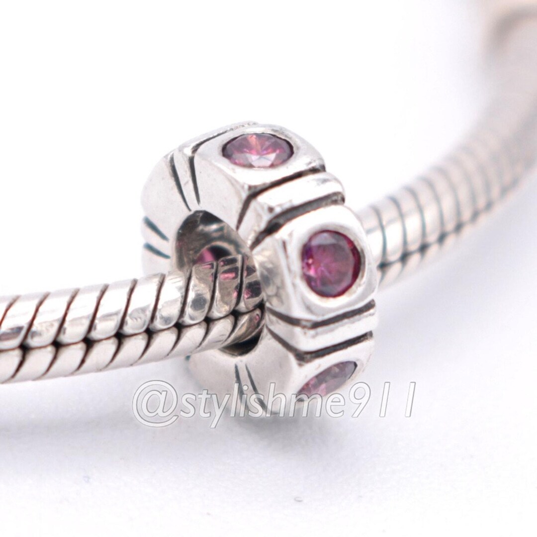 Authentic PANDORA Trinity Pink CZ Spacer - 790368PCZ - Etsy