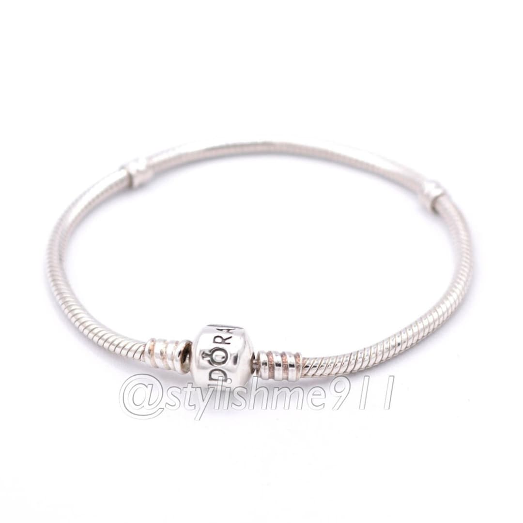 Authentic PANDORA Moments Barrel Clasp Charm Bracelet - 590702HV - Etsy