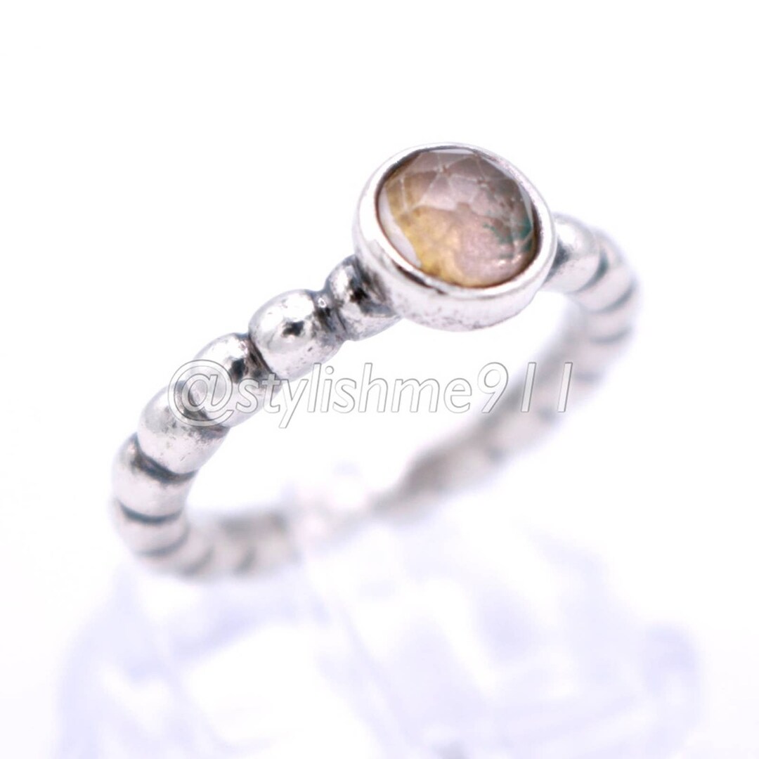 Authentic Pandora Natural Light Rose Quartz Ring - Etsy