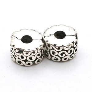 Two Authentic PANDORA Swirls Clips - Etsy
