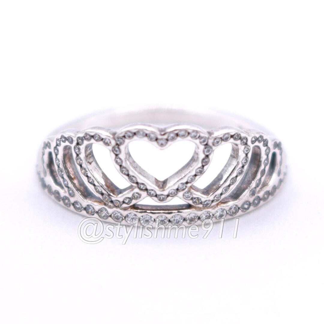 Authentic Pandora Hearts Tiara Ring - Etsy