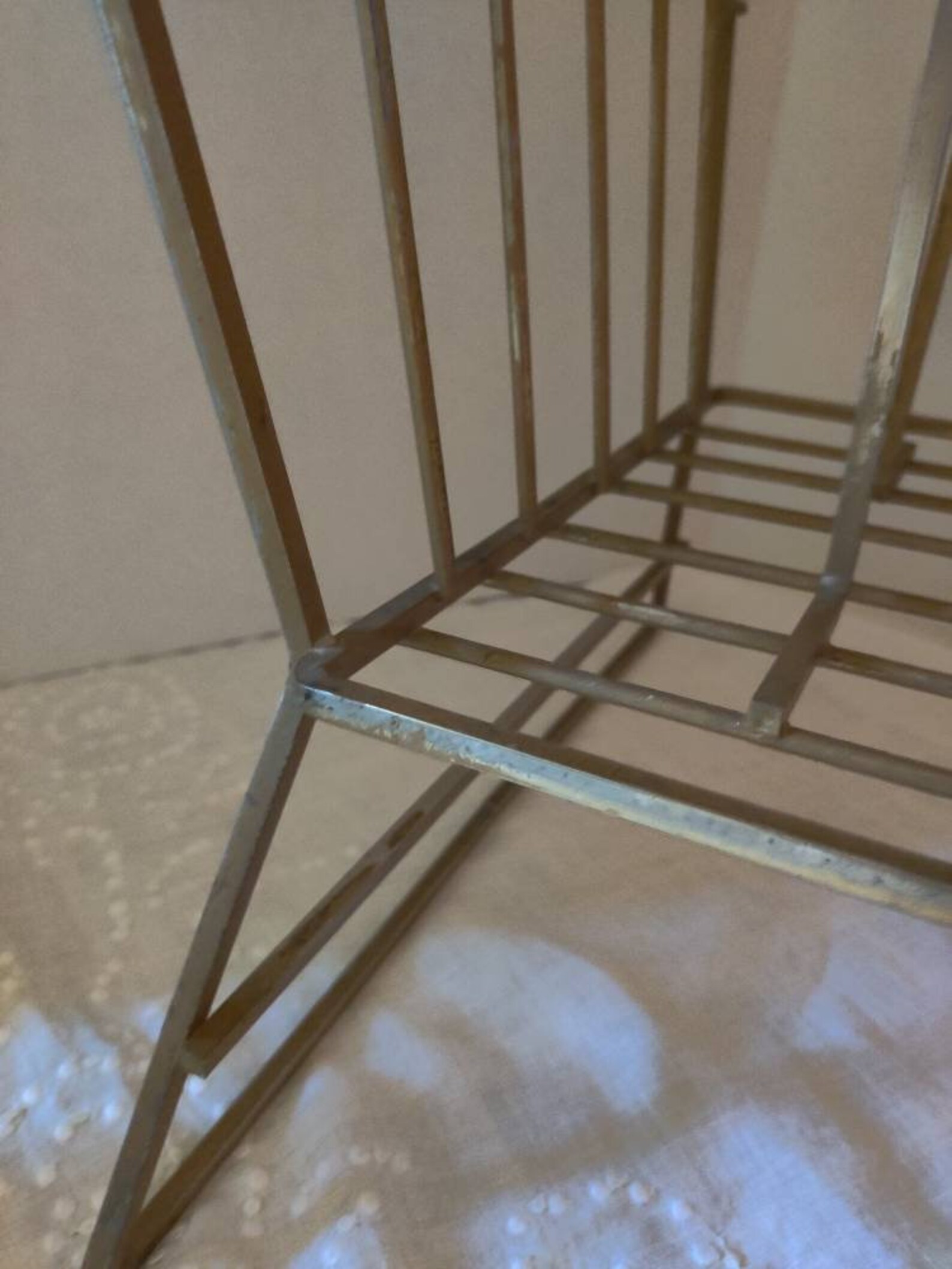 Mid Century Steel Magazine Rack Vintage Welded Atomic - Etsy