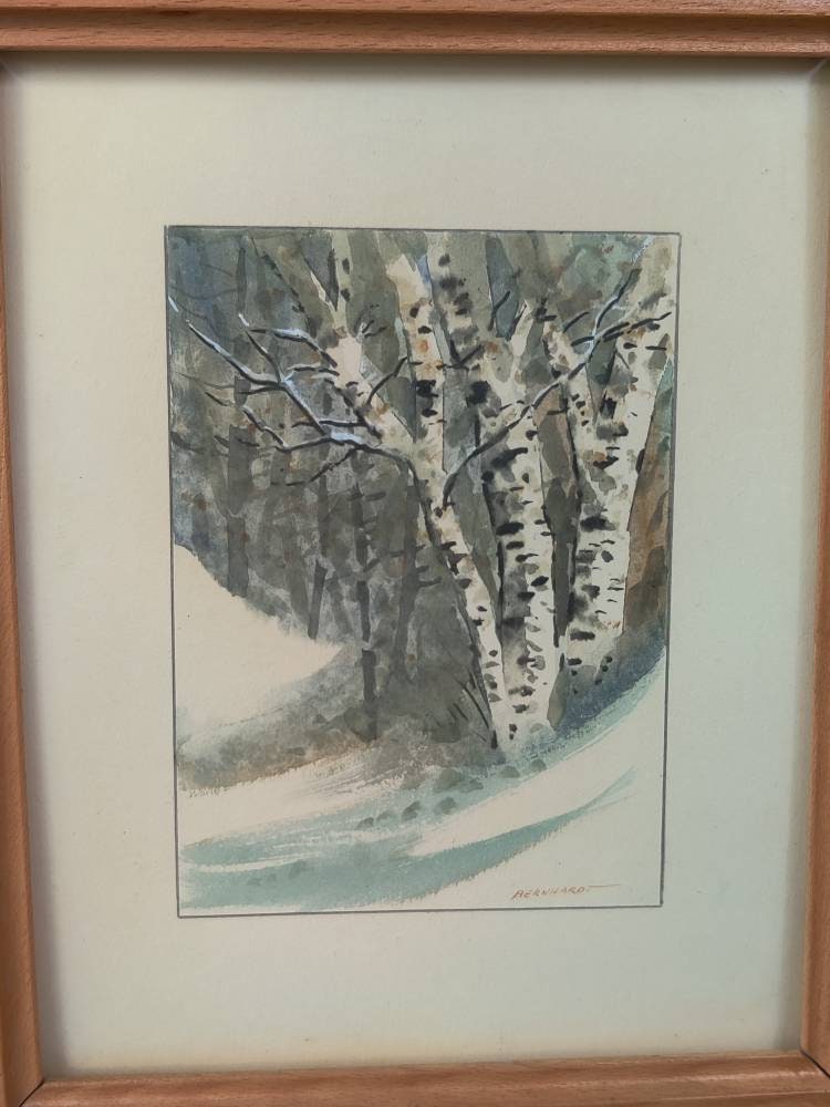 Watercolor by Gerald Bernhardt signed Bernhardt | Etsy