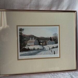 William J Saunders,signed Saunders Print,down A Country Road Print ...