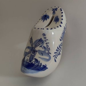 Blue Delft Bank,delft Blue Holland Clog Bank, Souvenir From Holland ...
