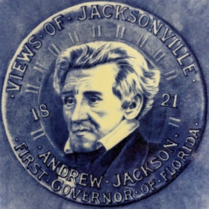 Andrew Jackson Plate, Greenleaf and Crosby Plate,blue and White Plate ...