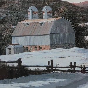 William J Saunders,signed Saunders Print,down A Country Road Print ...
