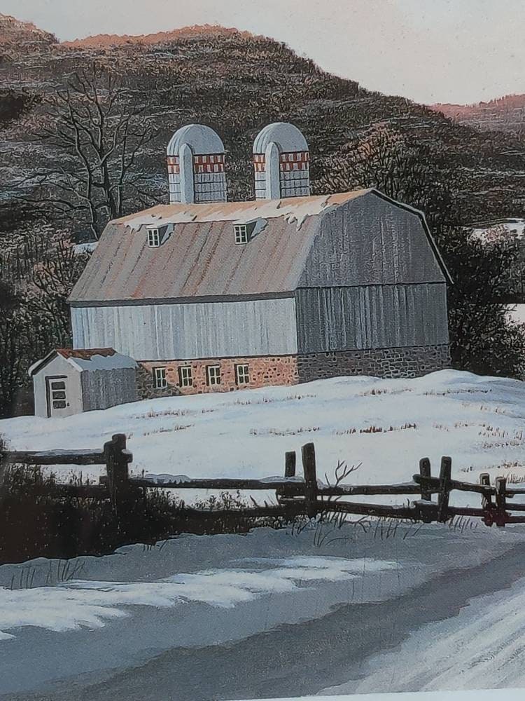 William J Saunders,signed Saunders Print,down A Country Road Print ...