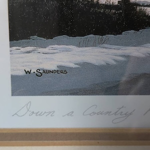 William J Saunders,signed Saunders Print,down A Country Road Print ...