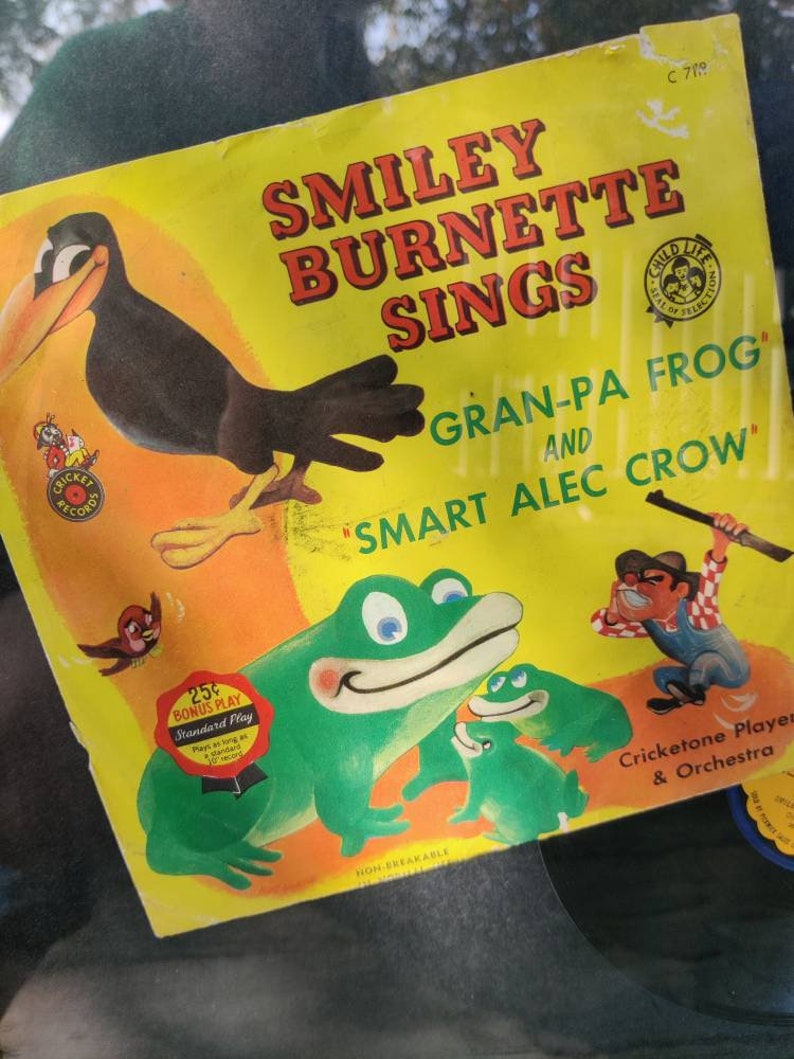 Smiley Burnette1953 Grandpa Frog Framed 45 Grandpa Frog - Etsy