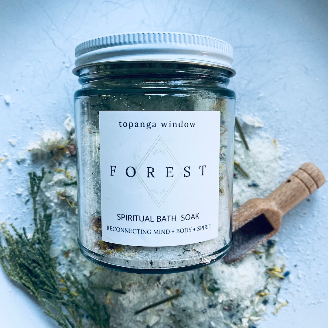 FOREST BATH SALTS /spiritual Bath Soak/ Natural Pine Scent/ Grounding ...