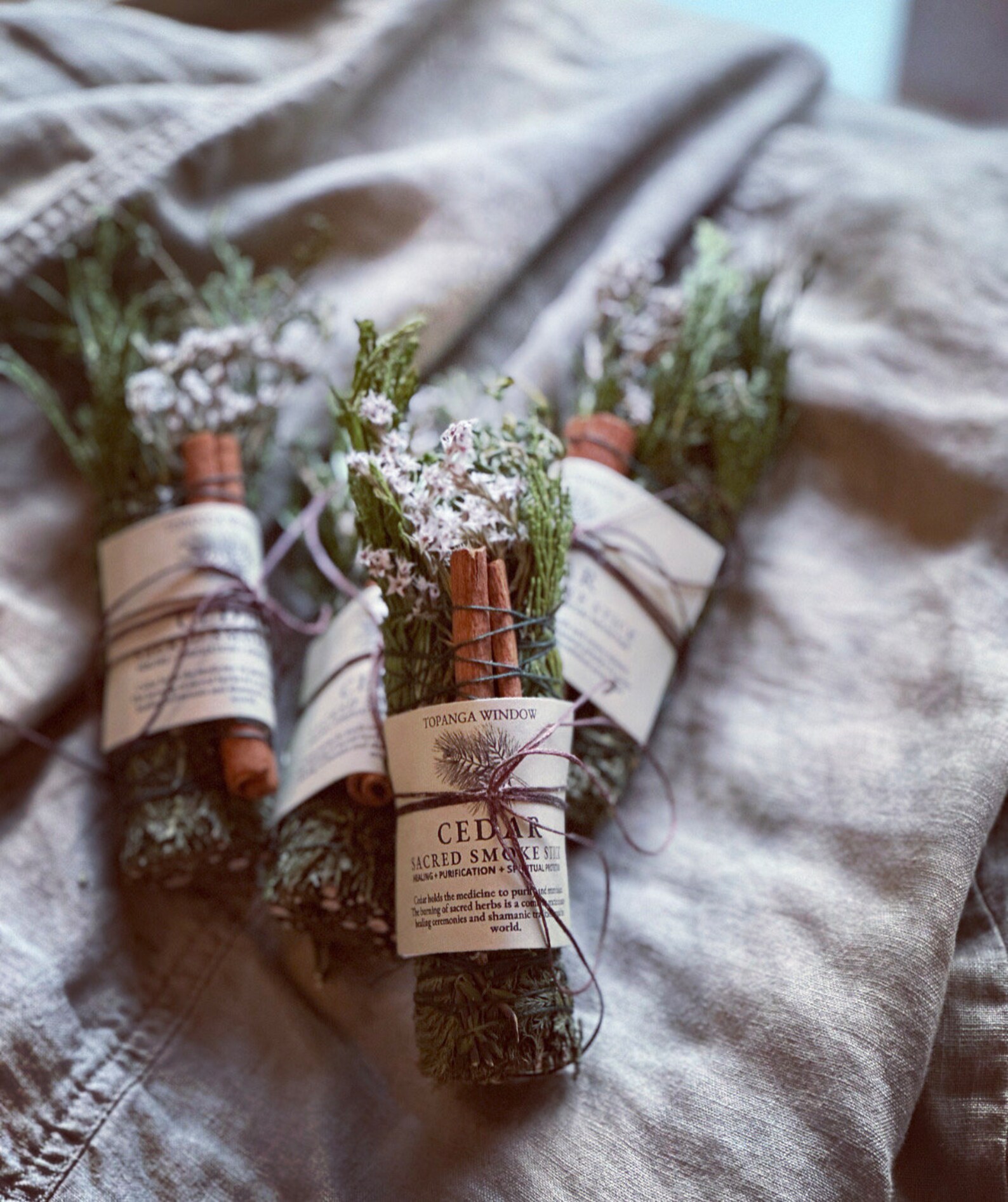 Cedar Cleansing Bundle, Rosemary Smudge Stick, Ritual Smoke Wand, House ...