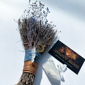 INDIGO MOON BROOM With Healing Crystal / Fragrance Free - Etsy