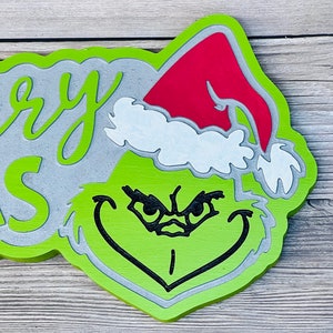 Merry Grinchmas Sign/ Grinch Sign/ Grinch Christmas/ Holiday Sign/ Mean ...