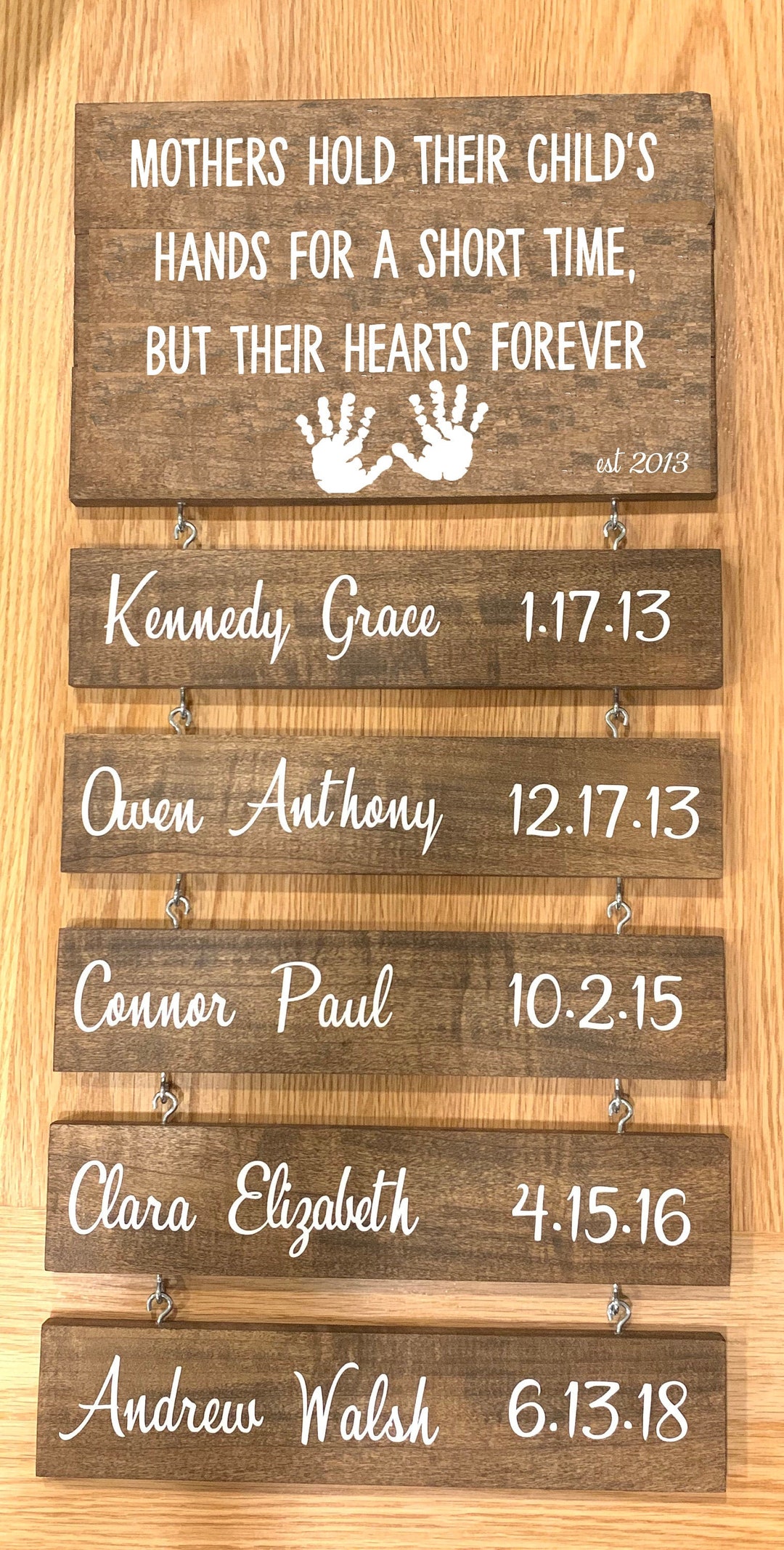Mother Hands Sign/ Mom Sign/ Mommy Sign/ Mothers Day Gift/ Wood Sign ...