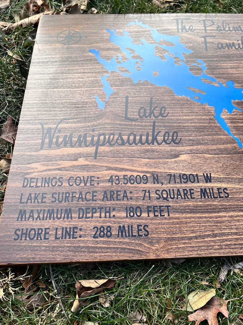 Lake Winnipesaukee Sign/ Lake Winnipesaukee Art/ Lake Life Wooden Sign ...