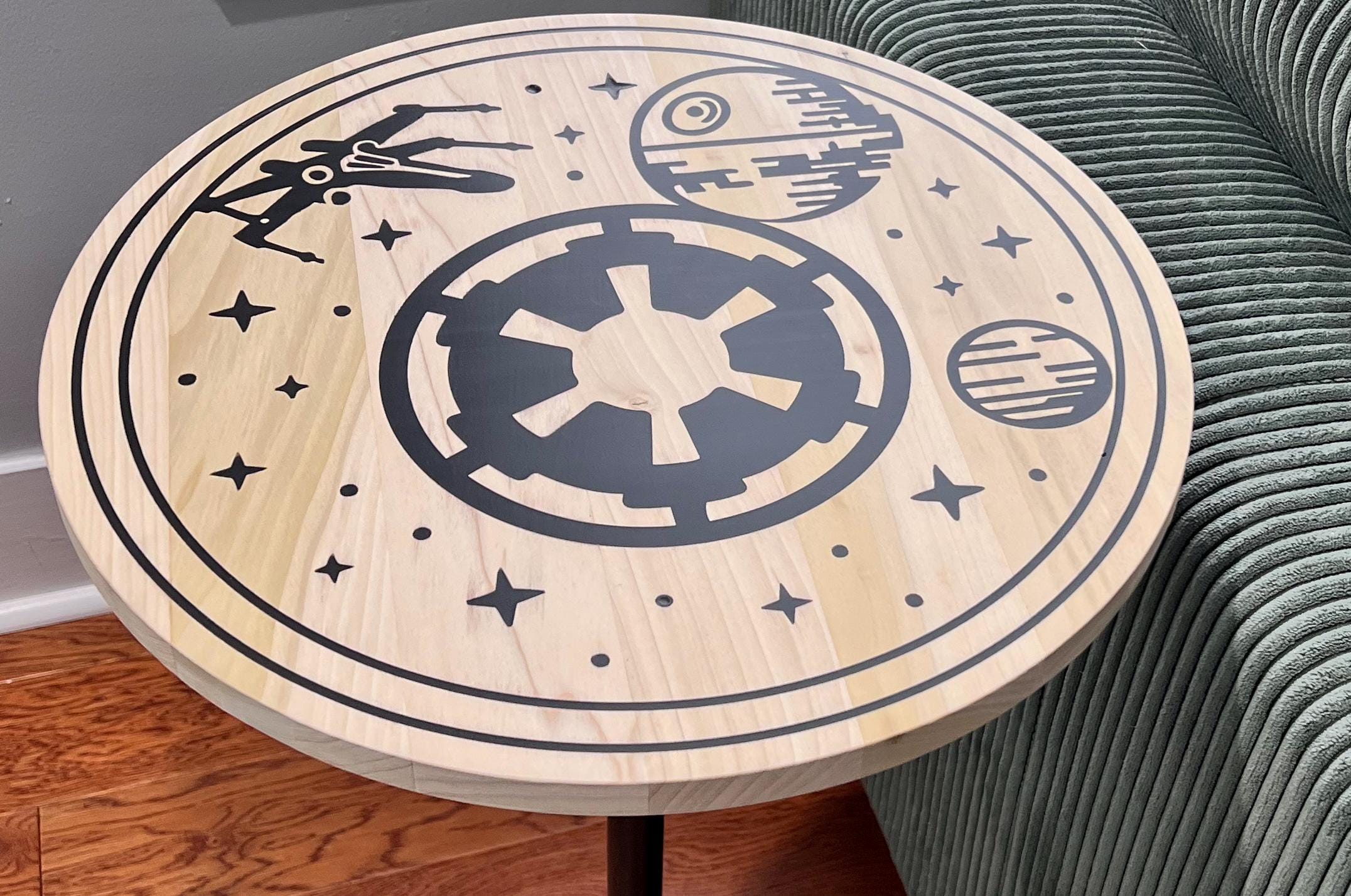 Star Wars End Table – Death Star, X-wing & Galactic Designs – Nerdy ...