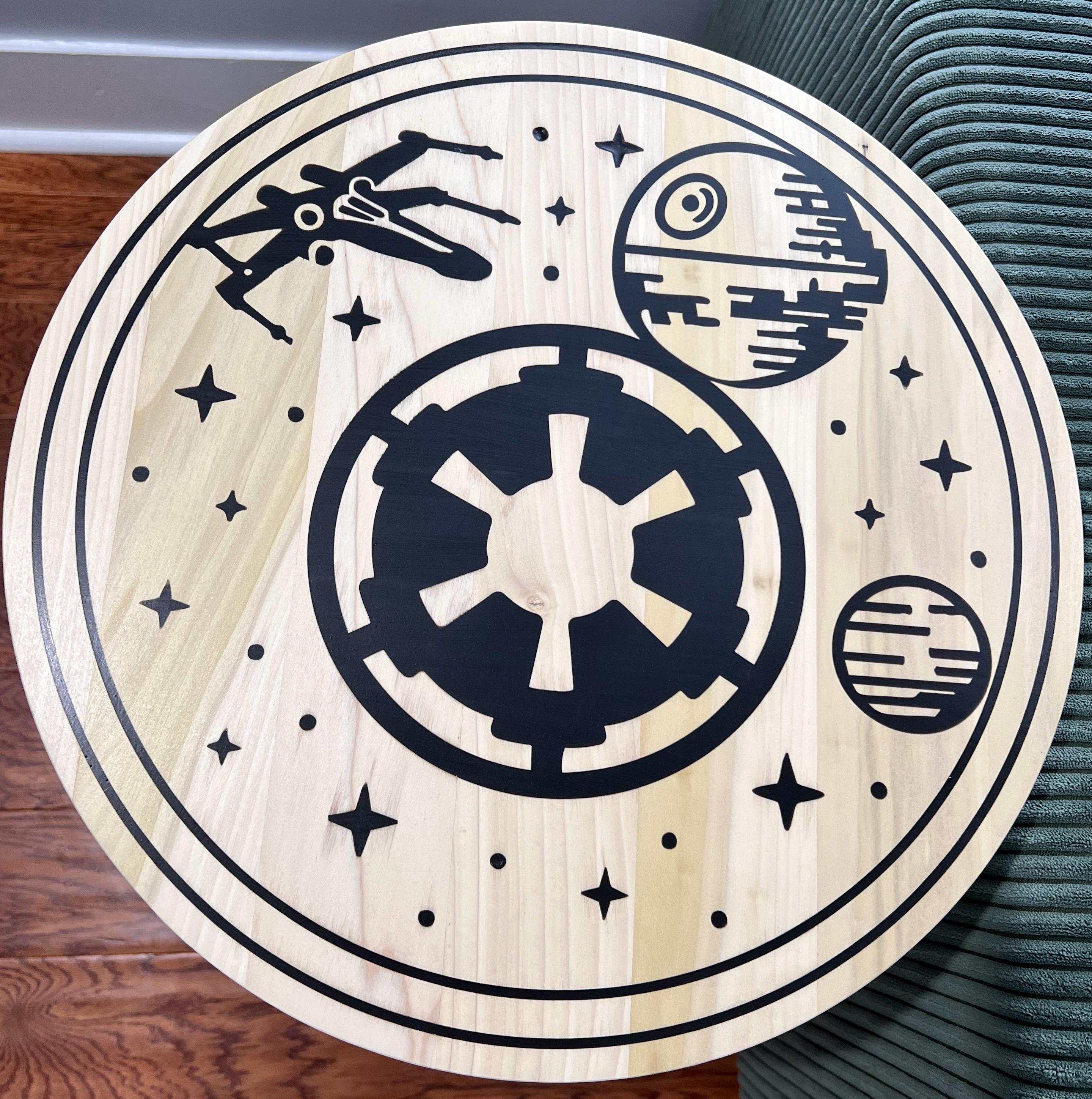 Star Wars End Table – Death Star, X-wing & Galactic Designs – Nerdy ...