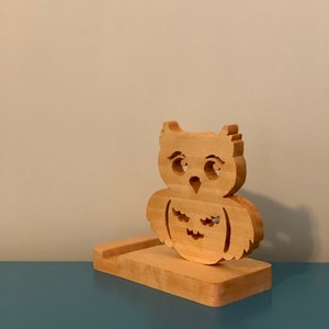 Owl Cell Phone Holder/ Owl Decor/ Owl Gifts/ Cell Phone Stand ...