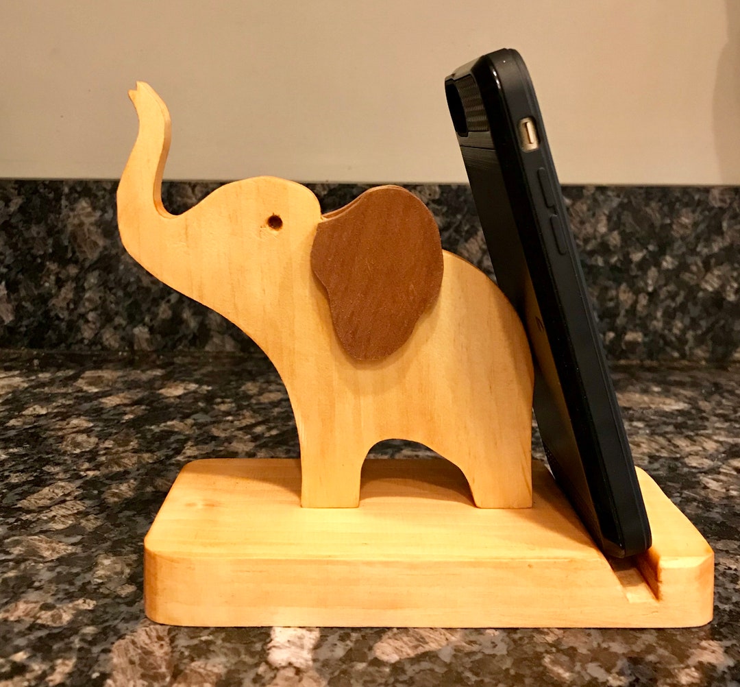 Elephant Cell Phone Holder/ Elephant Decor/ Elephant Gifts/ Cell Phone ...