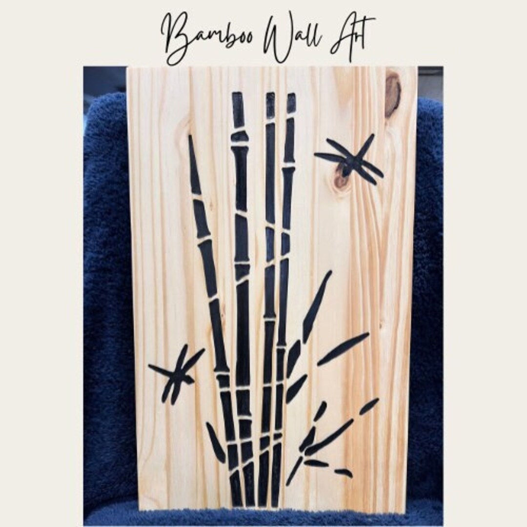Handcrafted Bamboo Wall Art- Small Size/ Bamboo Wall Art Plaque/ Office ...