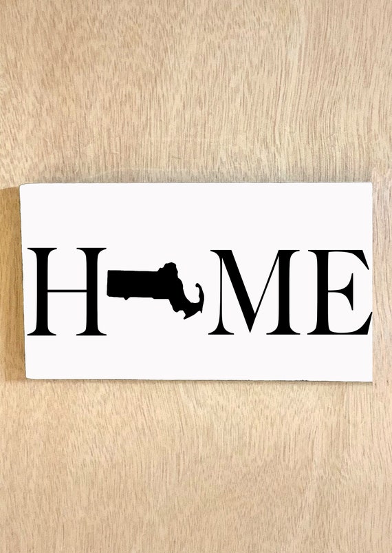 Massachusetts Home Sign/ Home State Sign/ Housewarming gift/ | Etsy