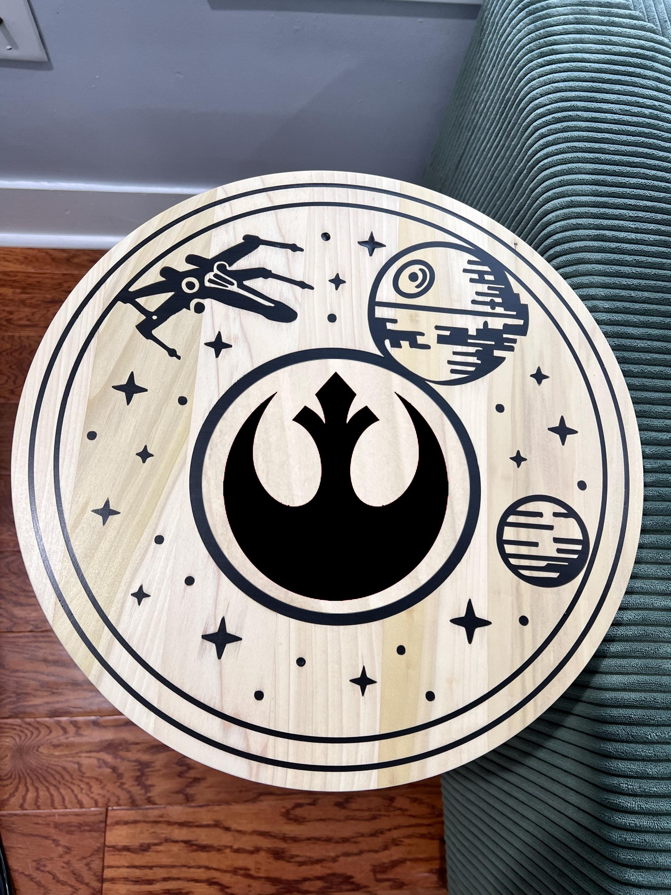 Star Wars End Table – Death Star, X-wing & Galactic Designs – Nerdy ...