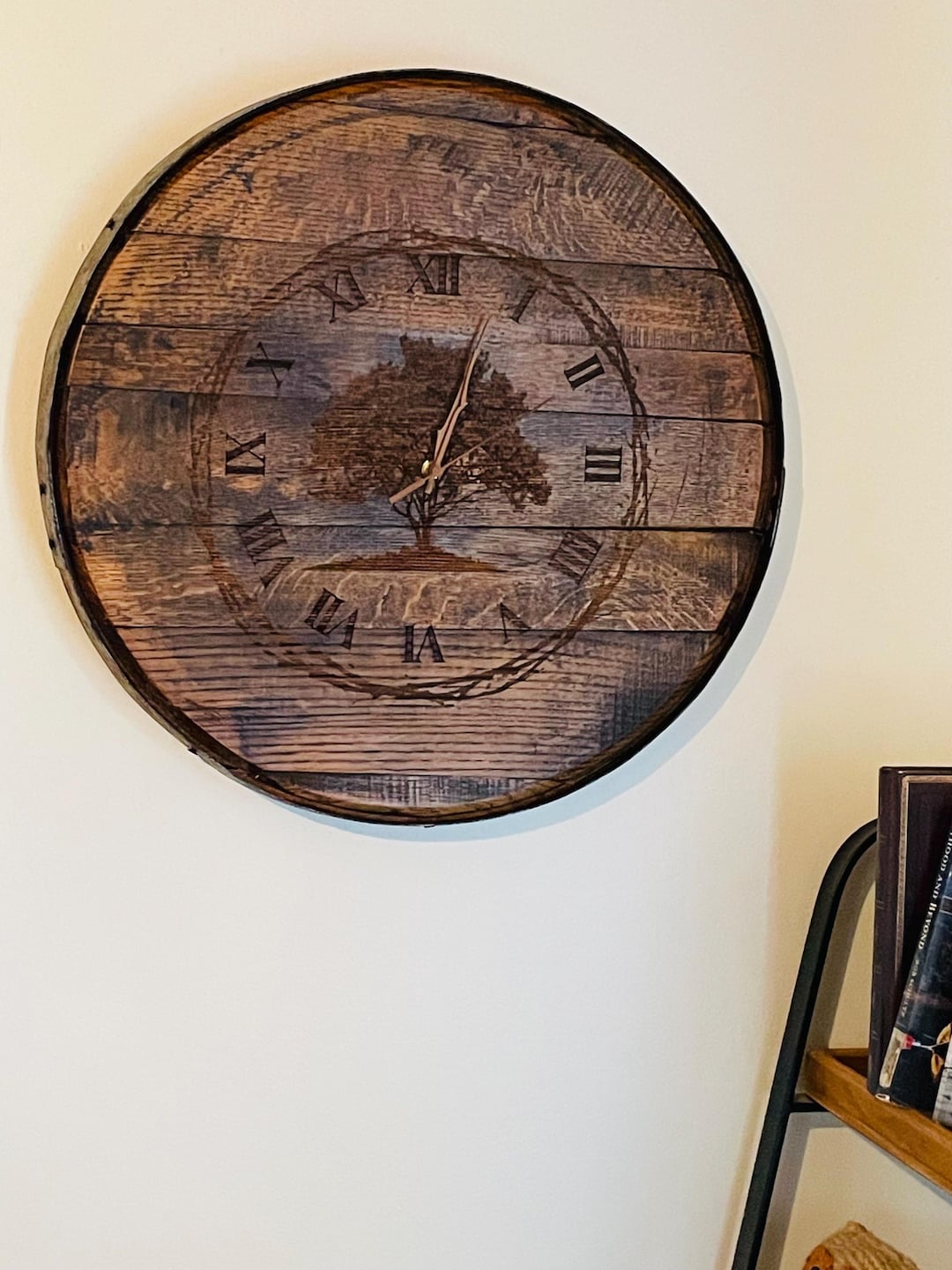 Jim Beam Barrel Lid Clock – Luxury Whiskey Bar Décor – Anniversary Gift ...