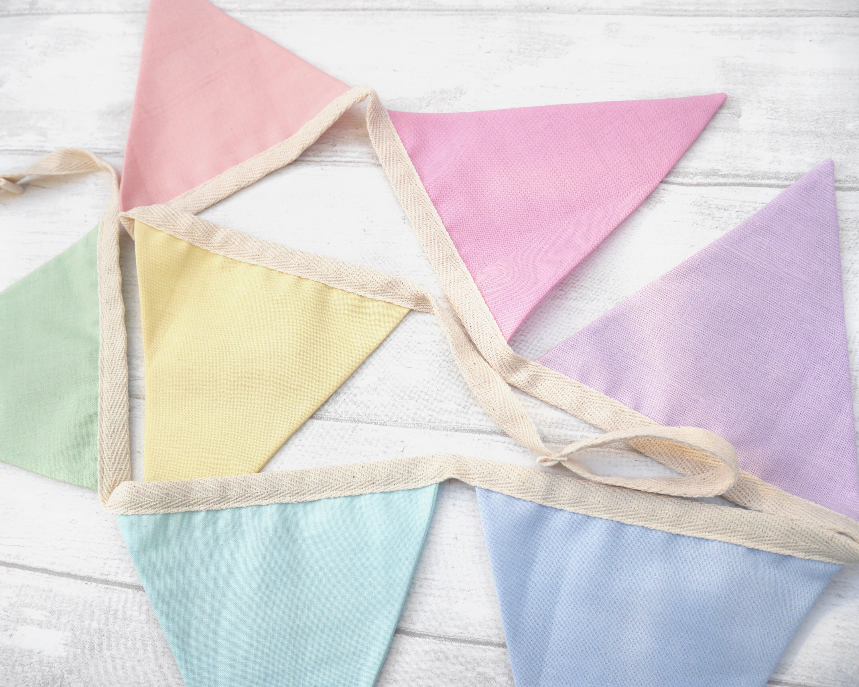 Pastel Rainbow Flag Bunting - Bedroom Decor - Unicorn Theme - Nursery ...