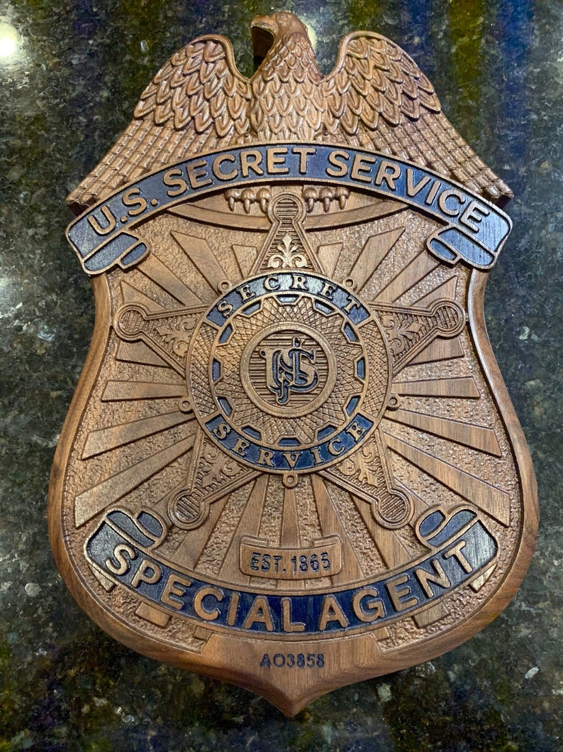 U.S. Secret Service USSS Wood Carved Badge | Etsy U.S. Secret Service USSS Wood Carved Badge | Etsy