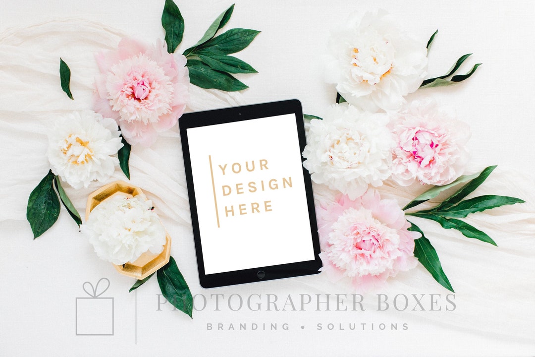 Black iPad Mockup, Styled iPad Mock Up, Horizontal iPad Mockup, Stock ...
