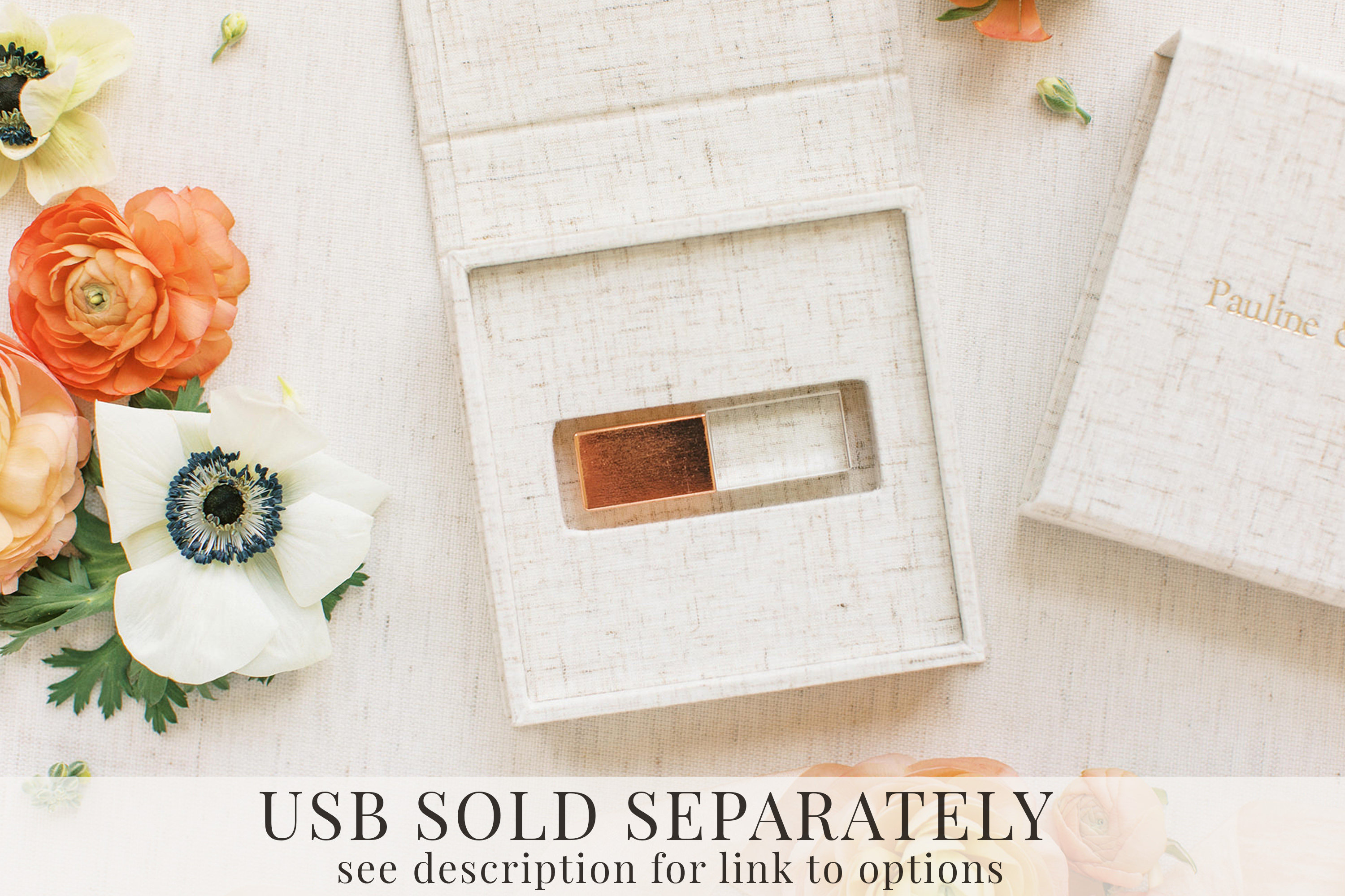 STRATUM Linen Box USB Box Flash Drive Packaging | Etsy