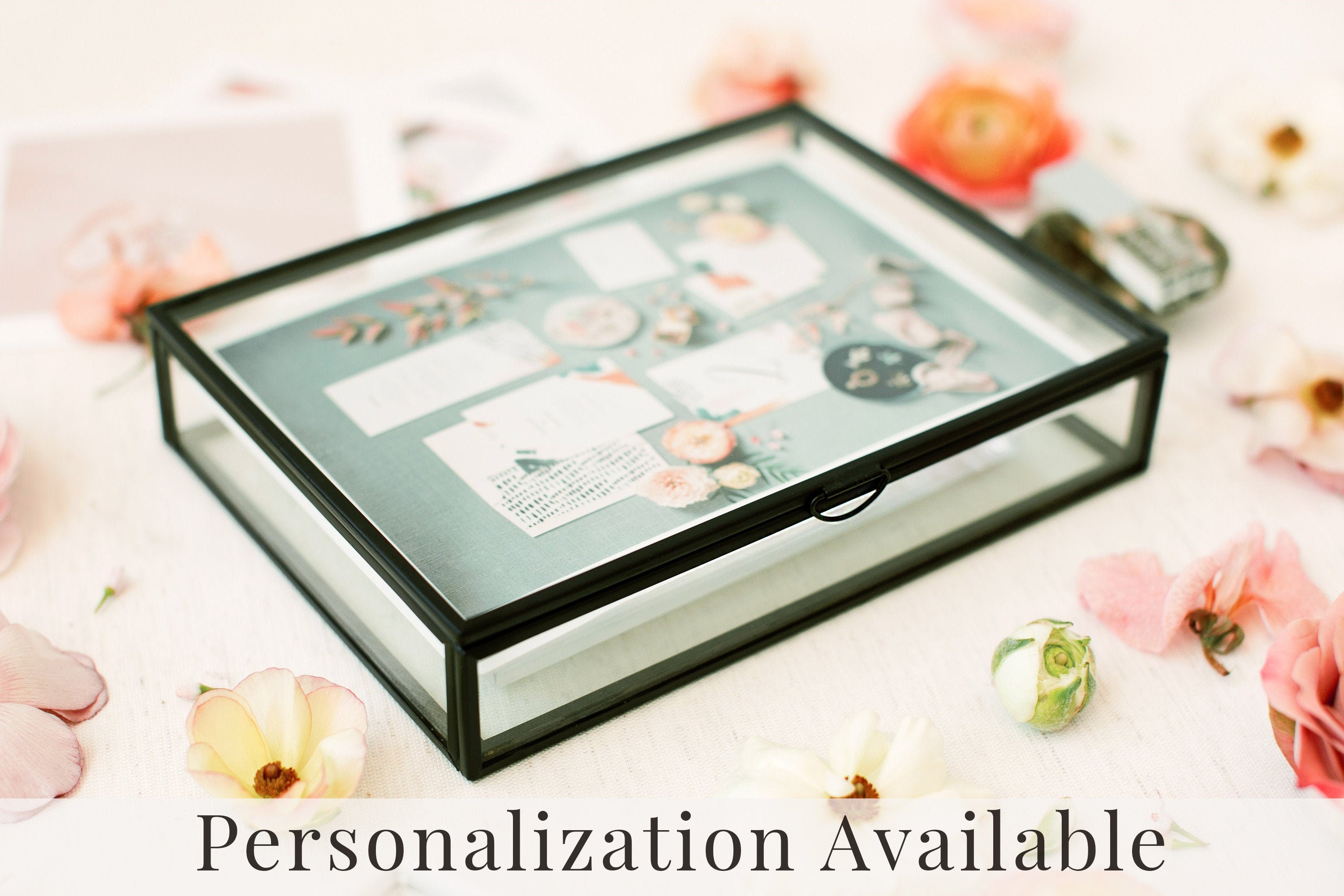 BLACK Glass Box 5x7 Photo Box Proof Print Packaging | Etsy