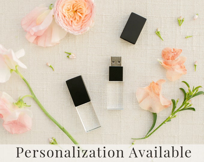BLACK and Crystal USB 3.0 High Speed Wedding Flash Drive - Etsy