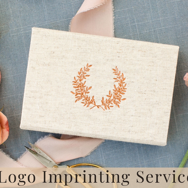 Custom Logo Linen Journal - Etsy