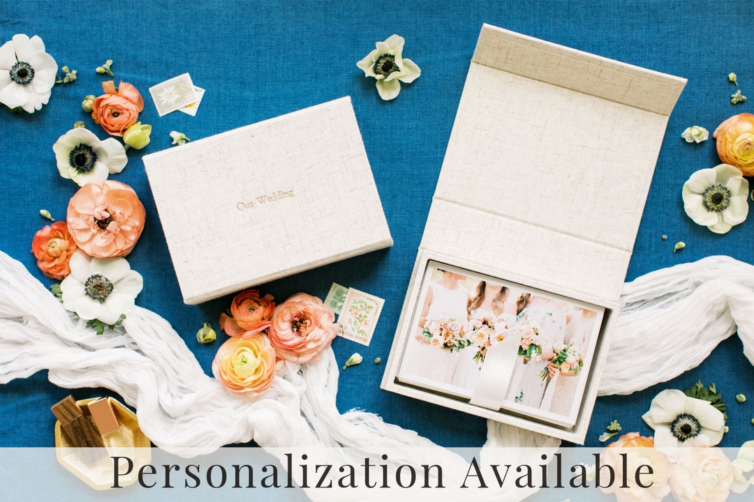STRATUM Linen Box | 4x6 Photo Box | Off-white Ribbon | Proof Print ...