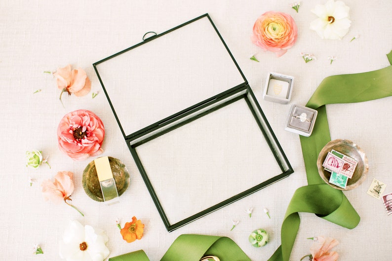 BLACK Glass Box 4x6 Photo Box Proof Print Packaging - Etsy