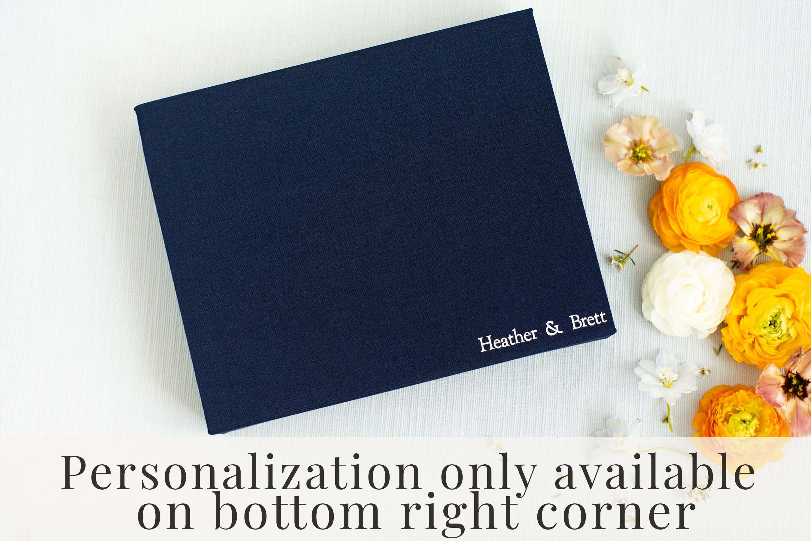 BLACK Linen Box 11x14 Photo and USB Box Off-white Ribbon | Etsy