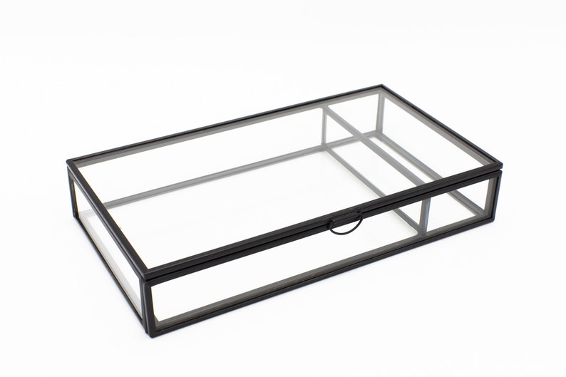 BLACK Glass Box 4x6 Photo Box With USB Slot Proof Print - Etsy