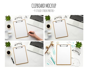 Clipboard Mockup Pre-made Scene PSD Flat Lay Photo Mockup | Etsy